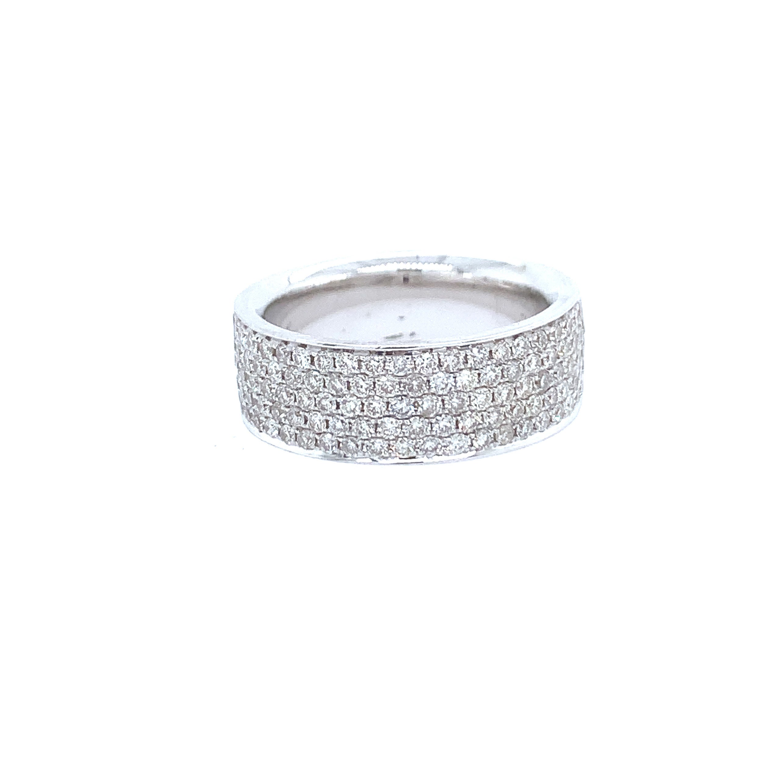 White Gold Pave Setting Diamond Ring | Lake Street Diamond Company ...
